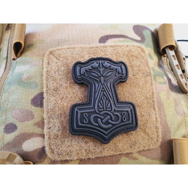 JTG - Thors Hammer Mjölnir Patch blackops, JTG 3D Rubber Patch Messer-Maxx