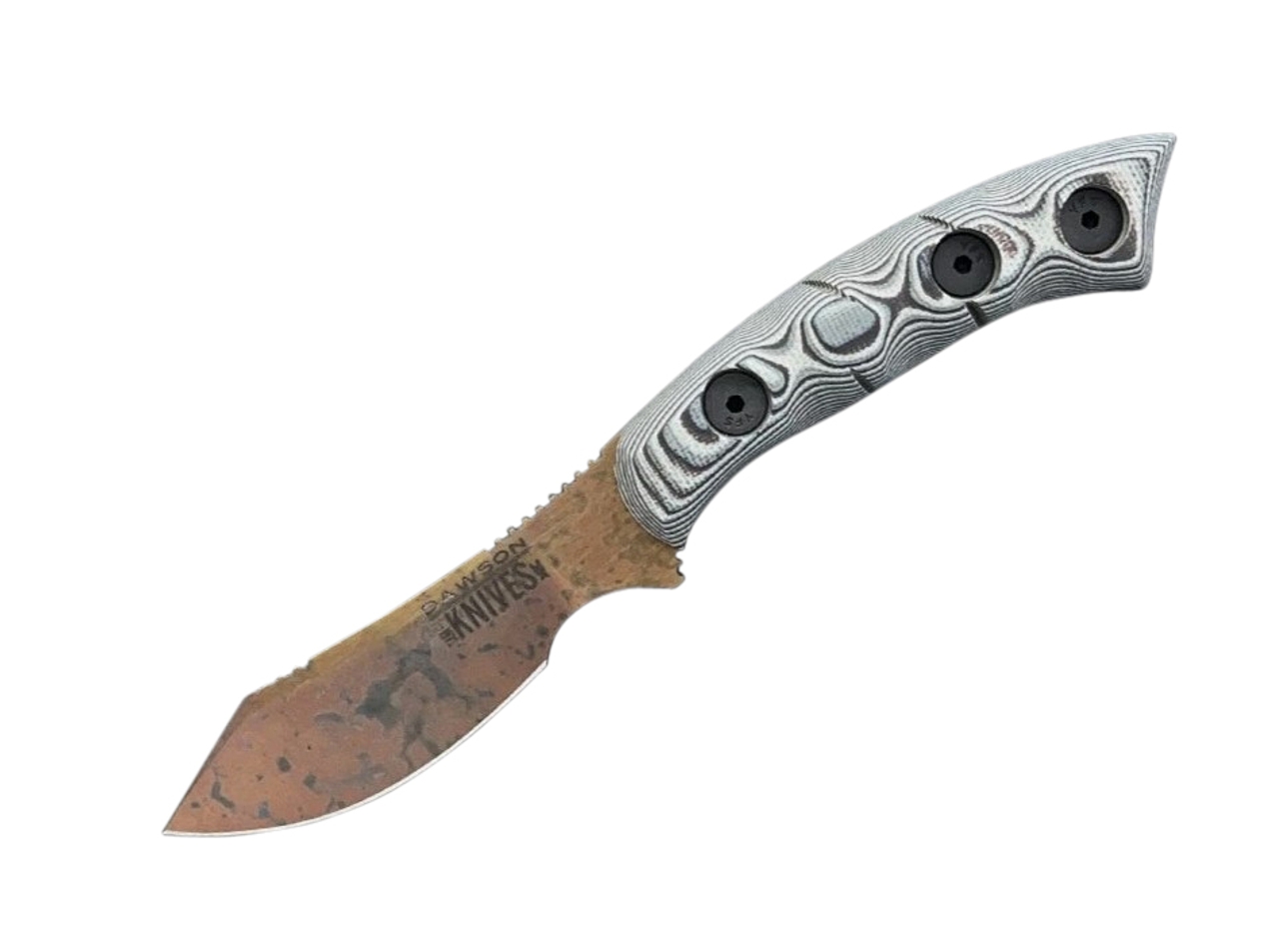Dawson Knives - Snakebite Magnacut Finish, white/ black Messer-Maxx